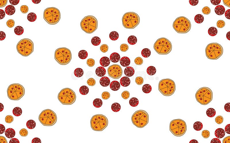 Vector Seamless Texture with Pizza and Cheese Stock Vector ...