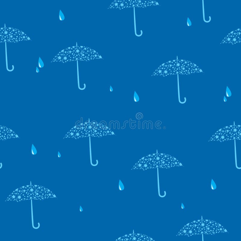 Vector Seamless Texture with Umbrellas Stock Vector - Illustration of ...