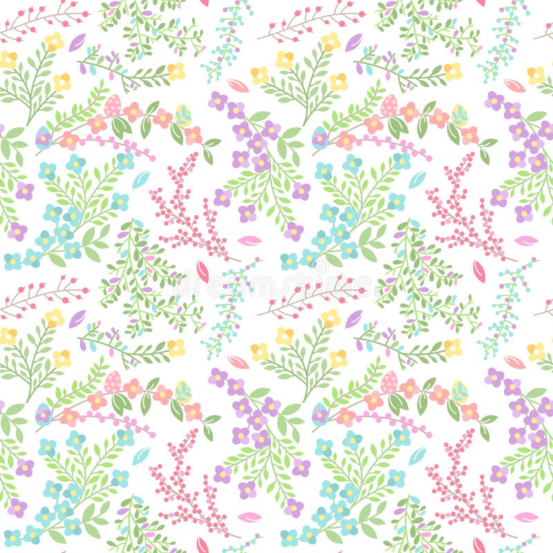 Set of Lace Paper with Flower an Easter Eggs Stock Vector ...