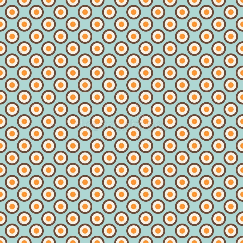 Vector Seamless Tiling Pattern with Polka Dot Ornament. Stock Vector ...