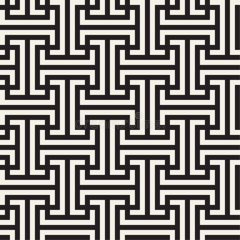 Vector Seamless Pattern. Geometric Striped Ornament. Monochrome Spiral ... Vector Seamless Pattern. Geometric Striped Ornament. Monochrome Spiral ...