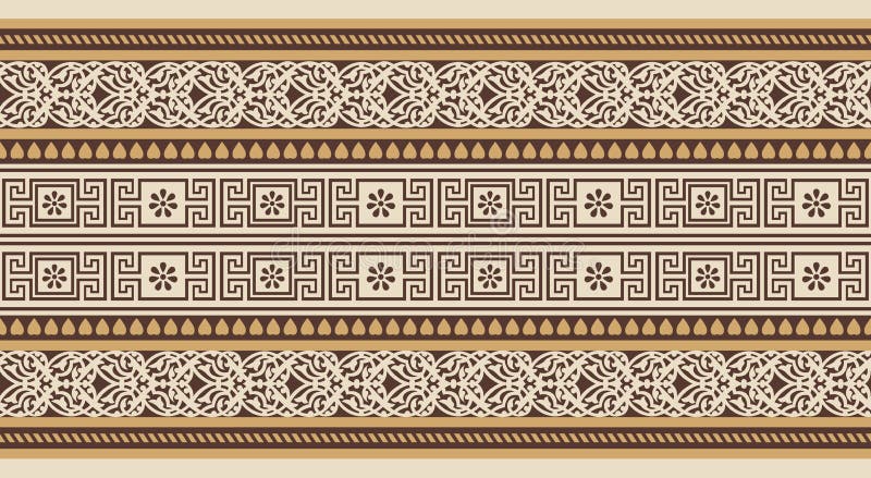 Vector Seamless Tribal Border Design Stock Vector - Illustration of ...