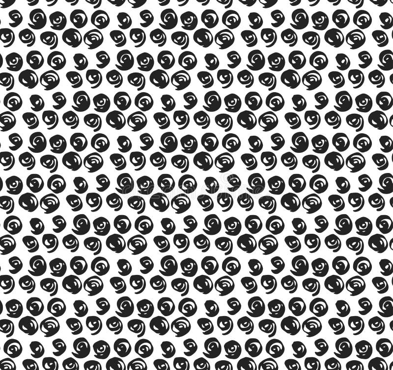 Vector Seamless Twirl Hand Draw Ink Pattern. Stock Vector ...