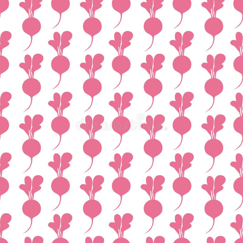 Vector Seamless Vegetable Texture with Radish Stock Illustration ...