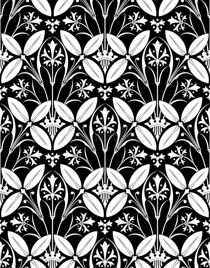 Seamless Ornate Floral Pattern Stock Vector - Illustration of ...