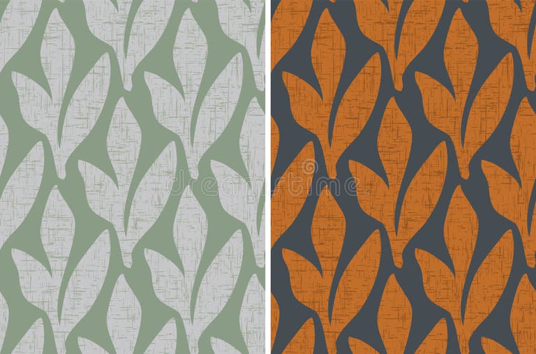 Vector Seamless Vintage Floral Pattern in Boho Soho Style. Vector Set ...