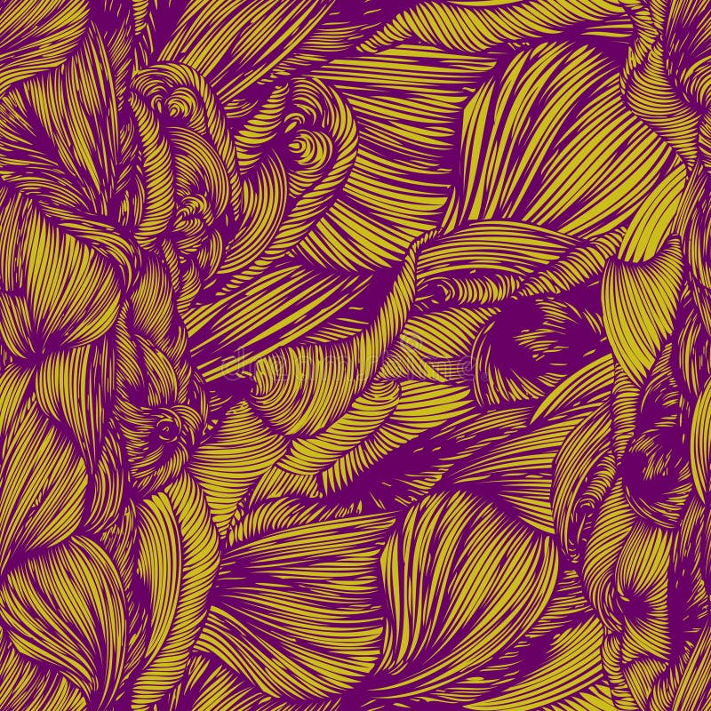 Vector Seamless Wave Doodle Hand Drawn Pattern. Can Be Used for Stock ...