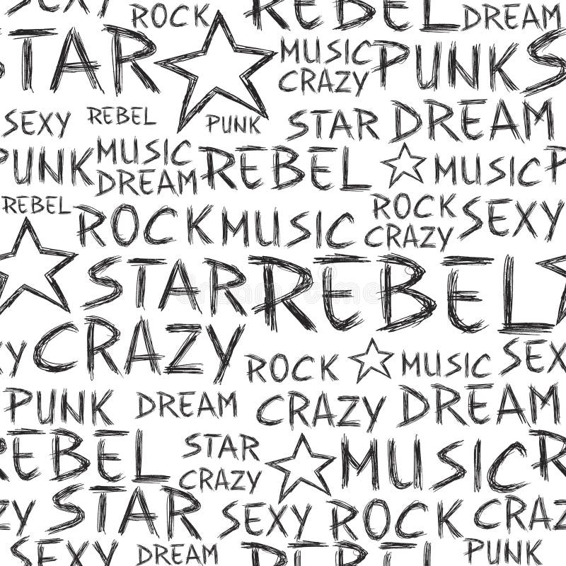 Vector Seamless Words Background. Stock Vector - Illustration of ...