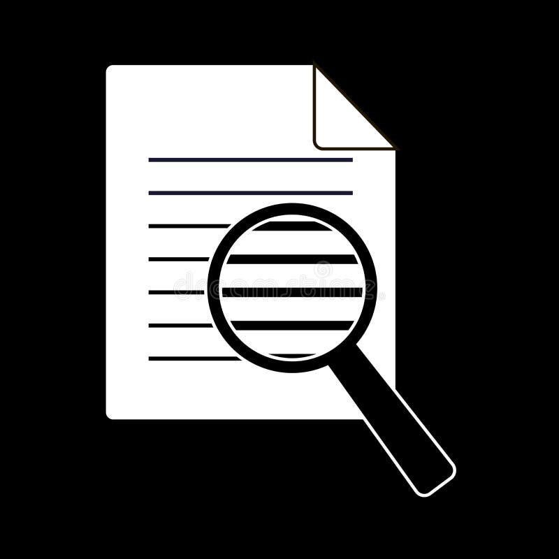 Vector Search Icon Document. Find in Document Symbol. Search File Icon ...