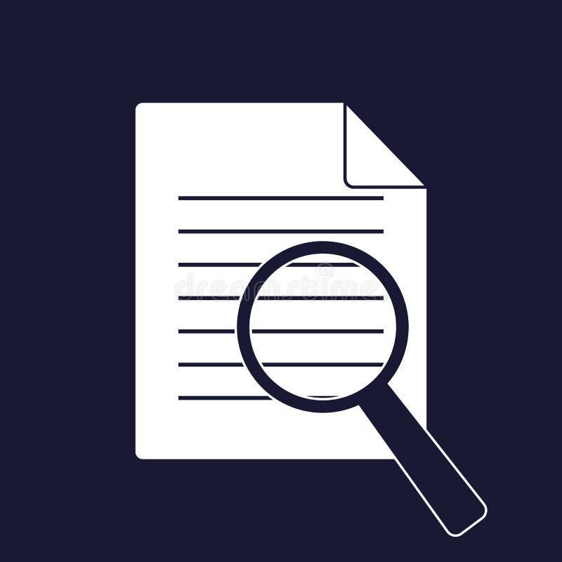Vector Search Icon Document. Find in Document Symbol Stock Vector ...