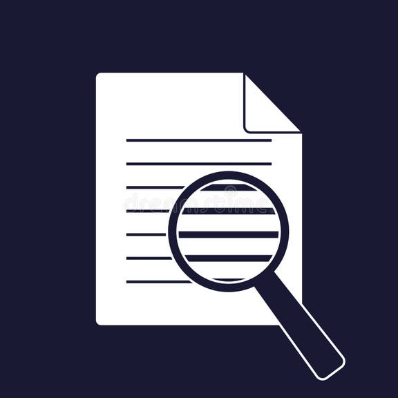 Vector Search Icon Document. Find in Document Symbol Stock Vector ...