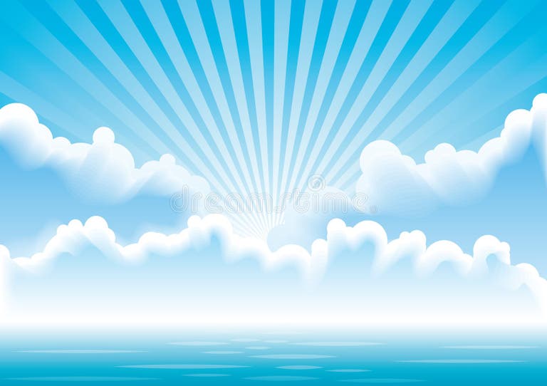 Landscape Background Sun Rays Clouds Stock Illustrations – 11,592 ...