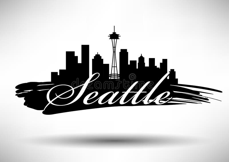 Vector Seattle Skyline Stock Illustrations – 794 Vector Seattle Skyline ...