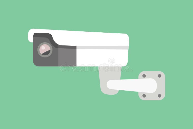 Vector Security Camera. CCTV Cartoon Illustration. Safety and Watching ...