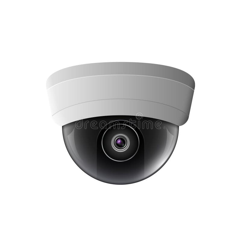 Vector Security Camera Illustration. Safety Control Equipment. Ceiling ...