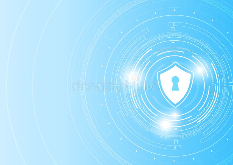 Vector Security with Circle Tech Design. Stock Vector - Illustration of ...