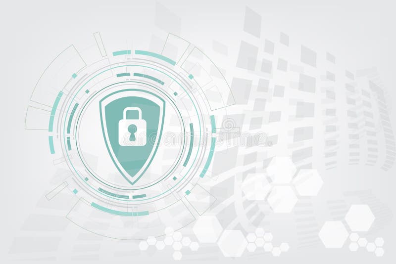 Vector Security and Circle Technology Design on White Background. Stock ...