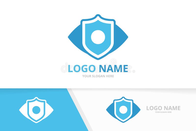 Security Company Logo. Unique Shield Logotype Design Template. Stock ...