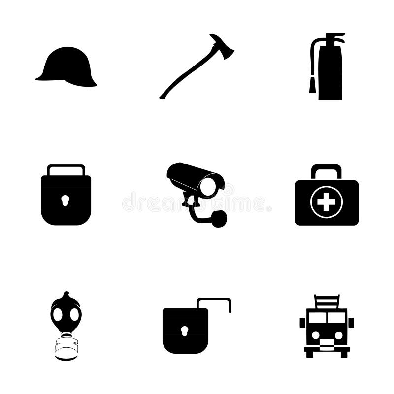 Vector security icons set stock vector. Illustration of retina - 52810893