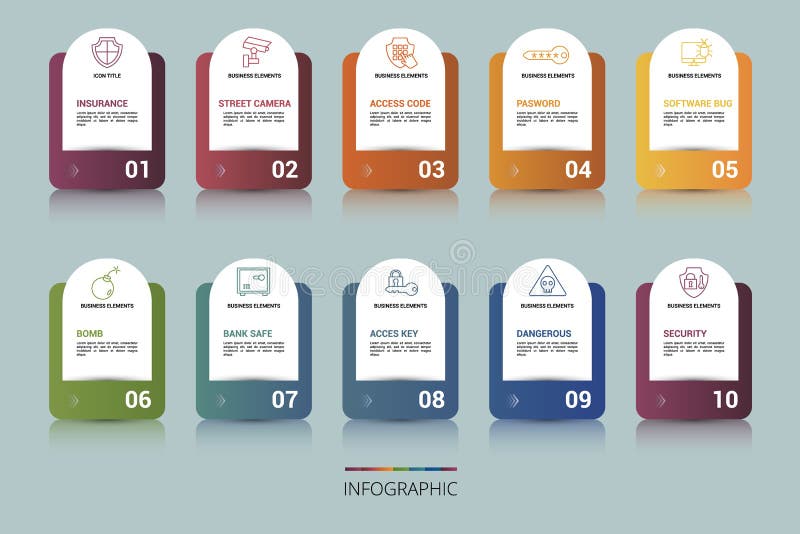 Infographic with Security Shield. Infographics for Business ...