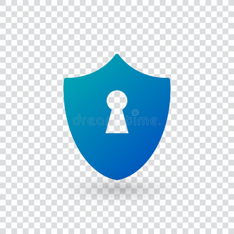 Vector Security Shield with Key Hole. Protection Concept. Lock Down ...