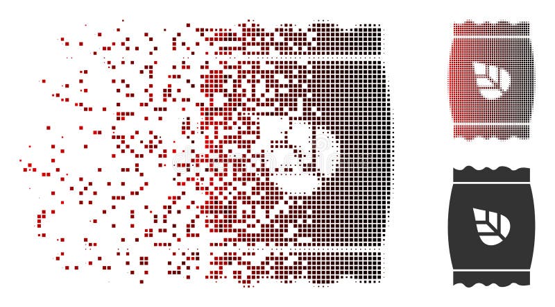 Damaged Pixel Halftone Seed Pack Icon Stock Vector - Illustration of ...