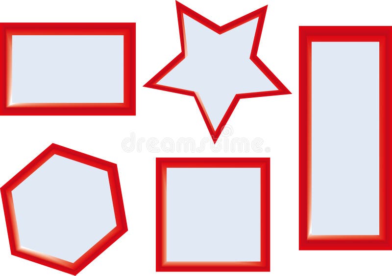 Square Edge Frames Red stock illustration. Illustration of shape ...