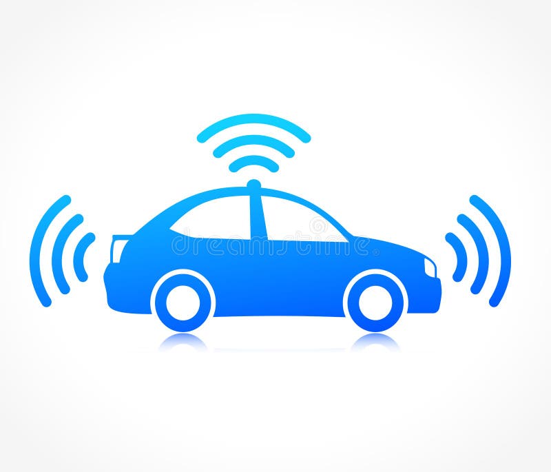 Vector Self Driving Symbol Icon Stock Vector - Illustration of isolated ...