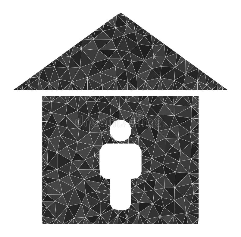 Vector Self Isolation Lowpoly Icon Stock Vector - Illustration of ...