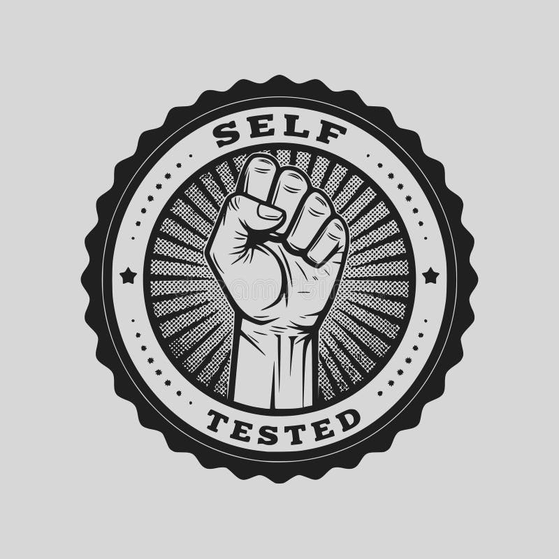 Vector Self Tested Stamp Isolated on White. Stock Vector - Illustration ...
