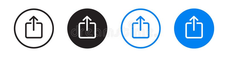 Vector Send Icon in Circles. Send Symbols Stock Vector - Illustration ...