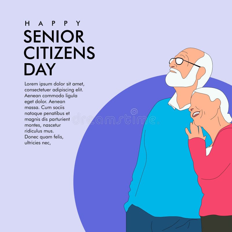 Vector Senior Citizens Day Poster Template Stock Illustration ...