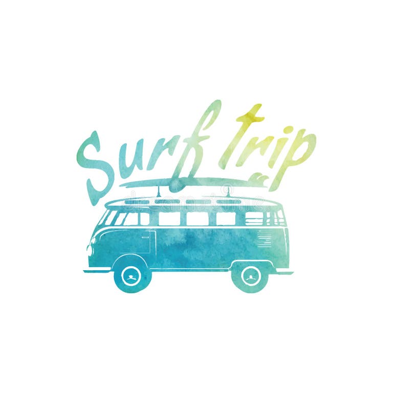 Vector serf truck. stock vector. Illustration of picnic - 66692391