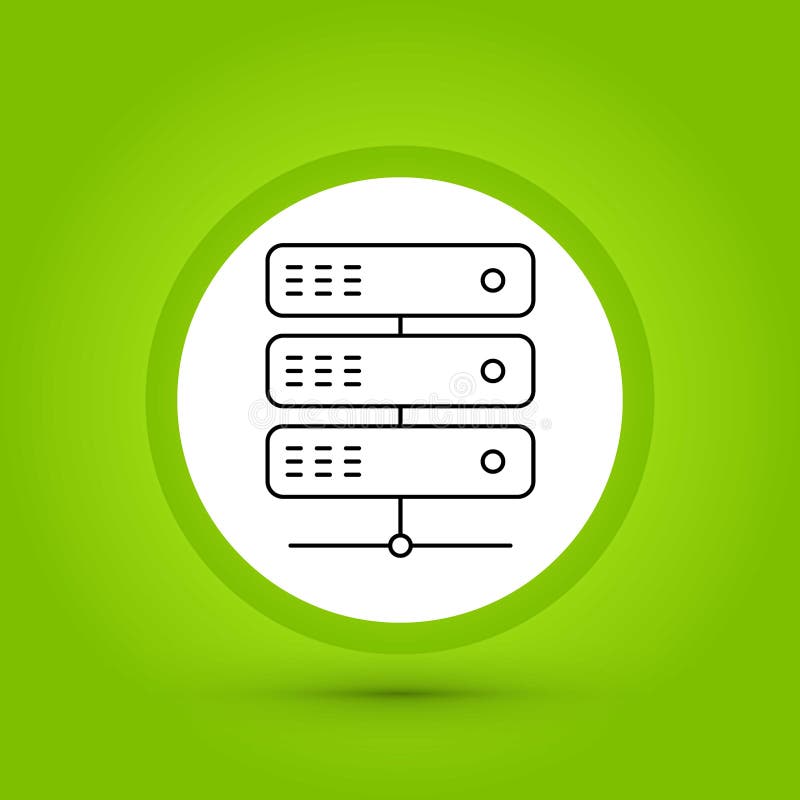 Vector Server Icon in Creative Design with Elements for Mobile a Stock ...
