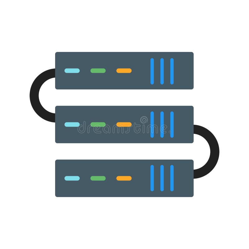 Vector Servers Icon for Personal and Commercial Use. Stock Illustration ...