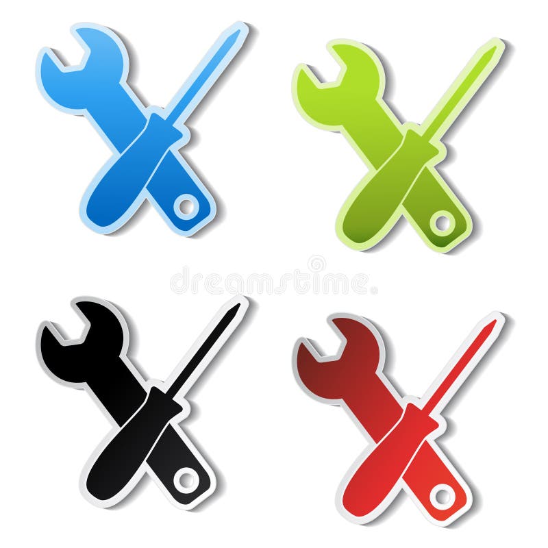 Vector service stickers stock vector. Illustration of advantage - 16914250