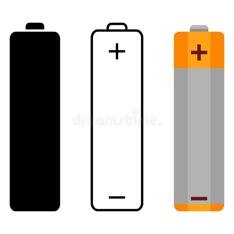Battery Aa Silhouette Stock Illustrations – 31 Battery Aa Silhouette ...