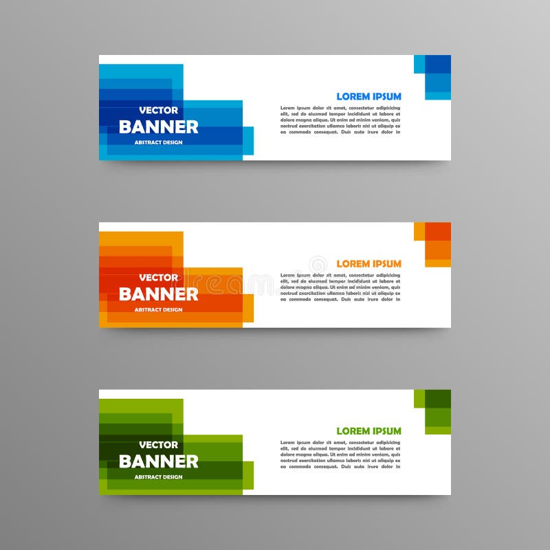 Vector Set of Color Banners , Abstract Design Stock Vector ...