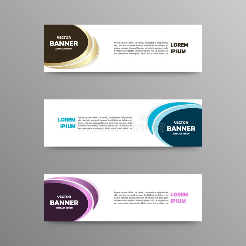 Vector Set of Color Banners , Abstract Design Stock Vector ...