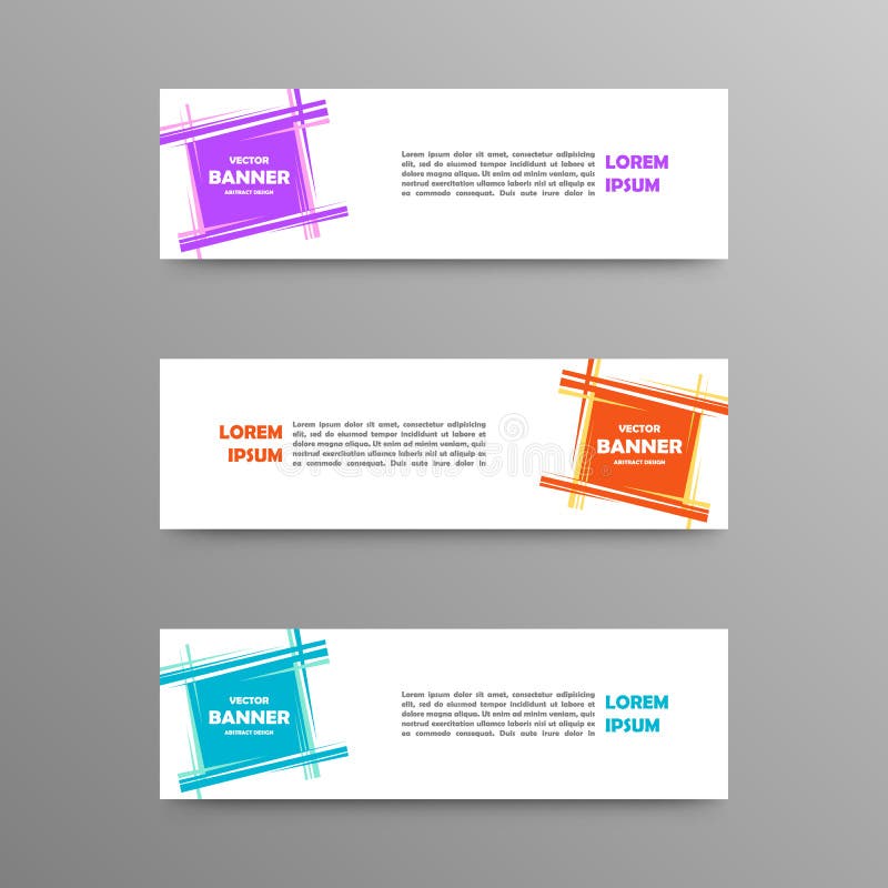 Vector Set of Color Banners , Abstract Design Stock Vector ...