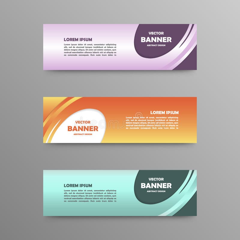 Vector Set of Color Banners , Abstract Design Stock Vector ...