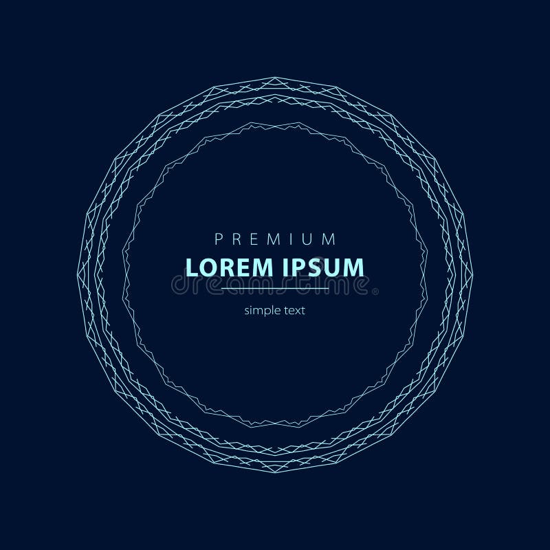 Vector Set Abstract Frames Logo Templates Line Style Stock Vector ...