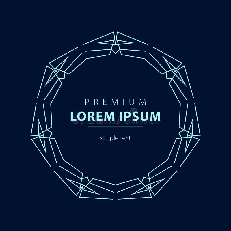 Vector Set Abstract Frames Logo Templates Line Style Stock Vector ...