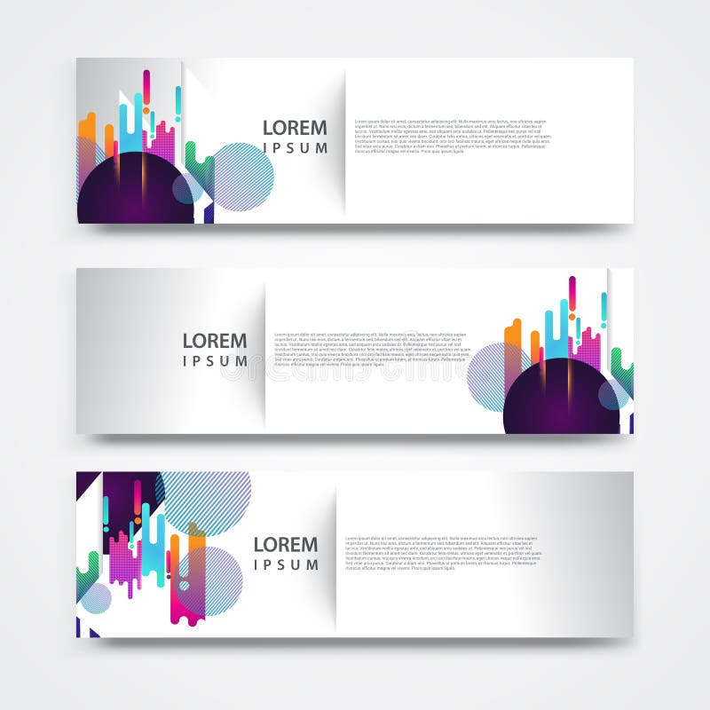 Vector Set Abstract Geometric Design Banner Web Template Stock Vector - Illustration of offer ...
