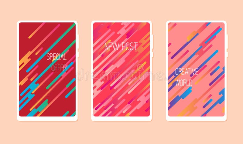 Vector. Set of Abstract Modern Colorful Templates Stock Vector ...