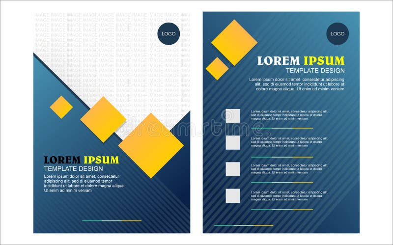 Vector Set of Abstract Posters with Rectangles Stock Vector ...