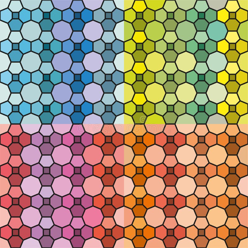 Vector Set of Abstract Seamless Patterns and Backgrounds Stock Vector ...