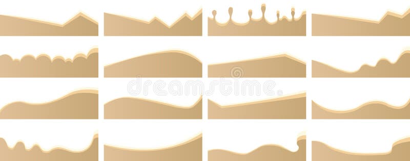 Vector Set of Abstract Wave Divider Shapes – Top and Bottom Borders for ...