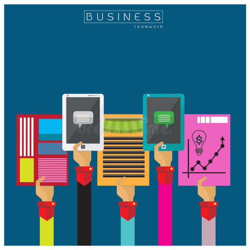 Vector Set Analyze Technology Graph Presentation Arm and Hand Stock ...