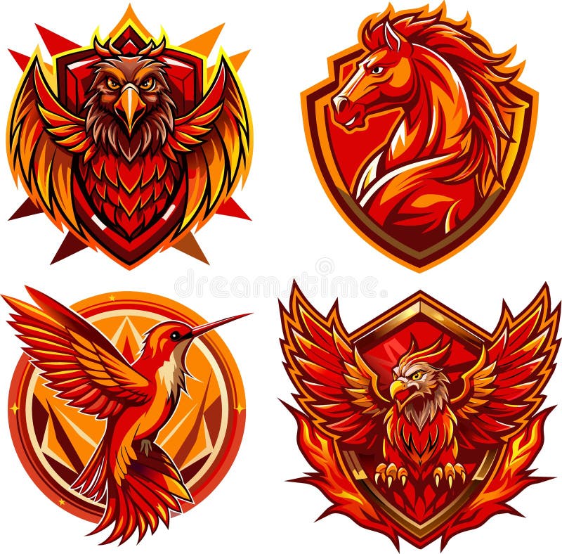 Animal Logo Vector Designs Set, Mascot Concepts Stock Vector ...